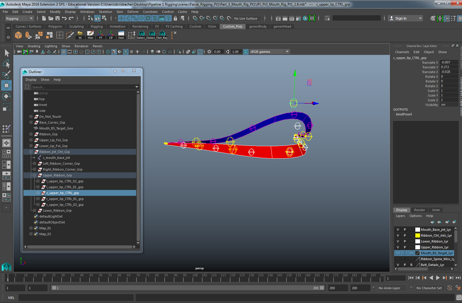 Deanna Crisbacher : Maya Pipeline 1: Facial Rigging Pt. 1 - Creating a ...