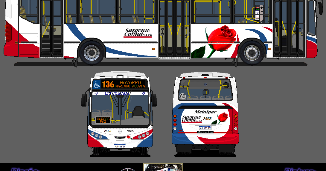 Diseños y Maquetas de Micros: Metalpar Iguazu - Linea 136