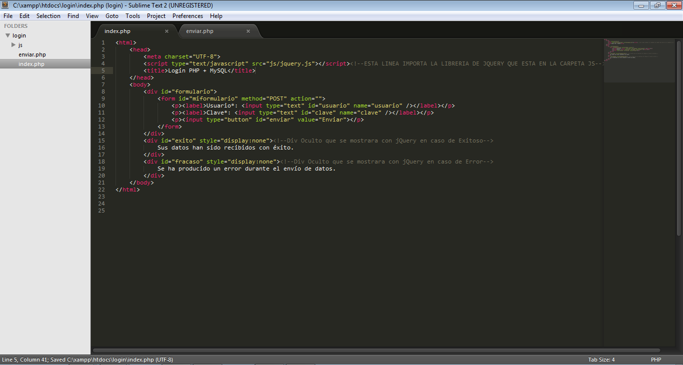 Tutoriales PHP, MySQL y jQuery