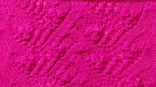 Knitting Galore: Saturday Stitch: Trellis Rose Stitch
