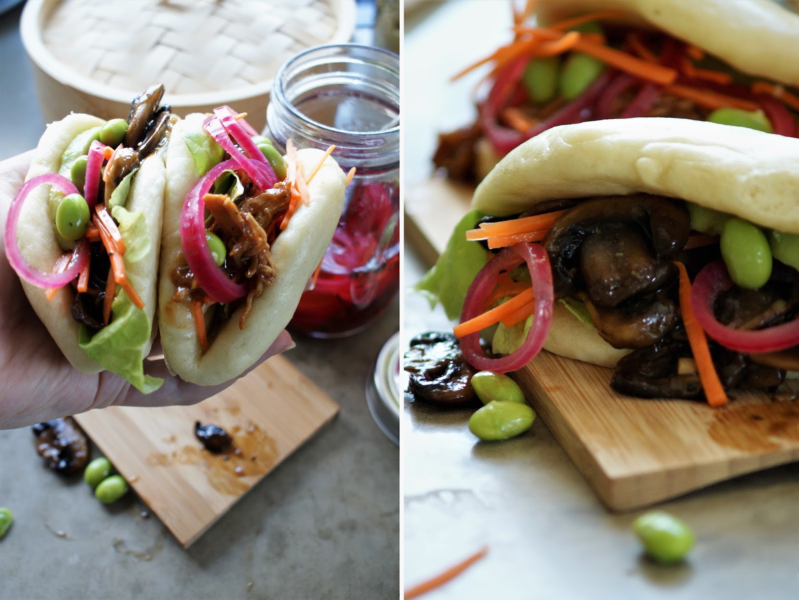 Bao Sandwiches aus gedämpften Brötchen - Papilio Maackii