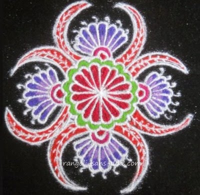 Make simple rangoli in 2, 3 or 4 steps | Kolam by Sudha Balaji