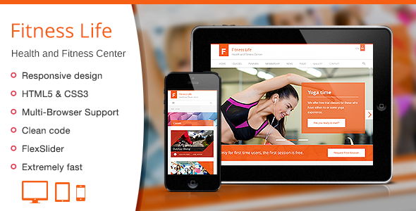 Fitness Life - Gym/Fitness Responsive HTML Template - Download New Themes
