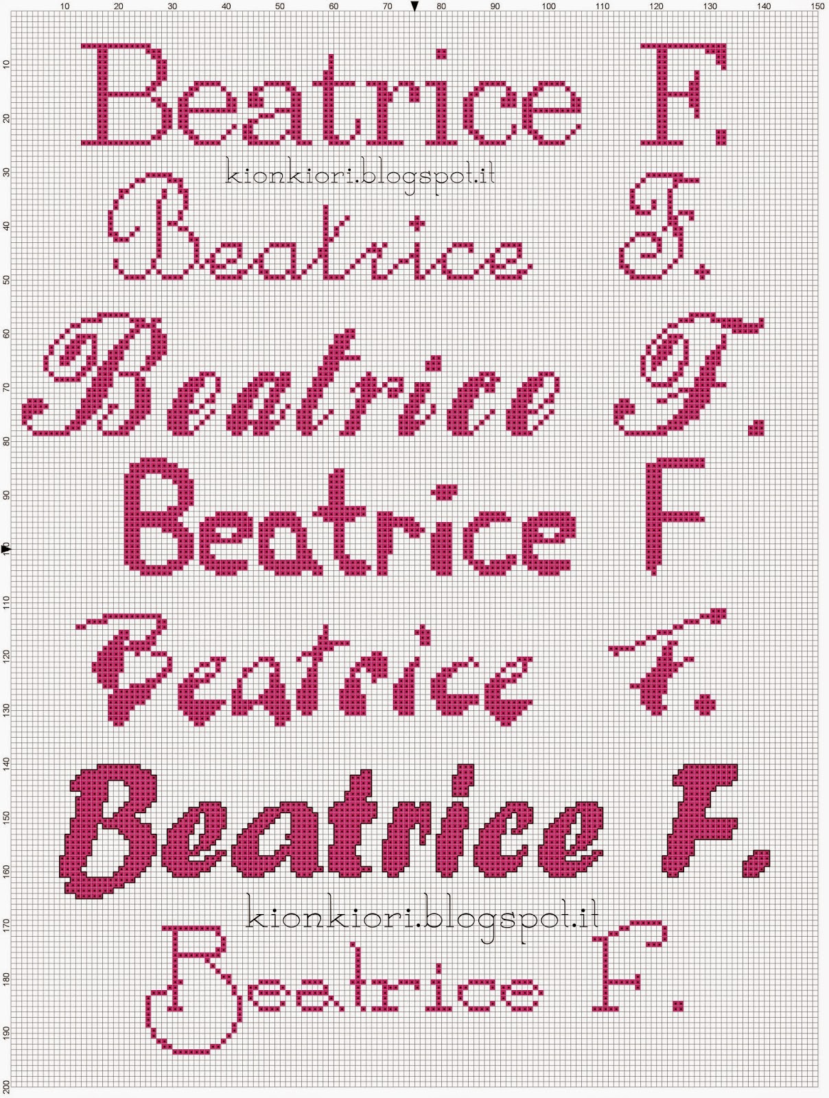 KIONKIORI Punto Croce: Anita, Beatrice, Federico, Gabriele...