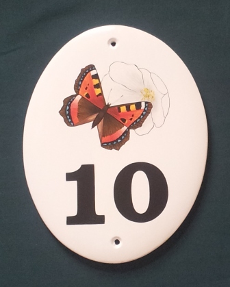 Hand Painted House Signs by Ceramic Art: House signs with butterfly ...