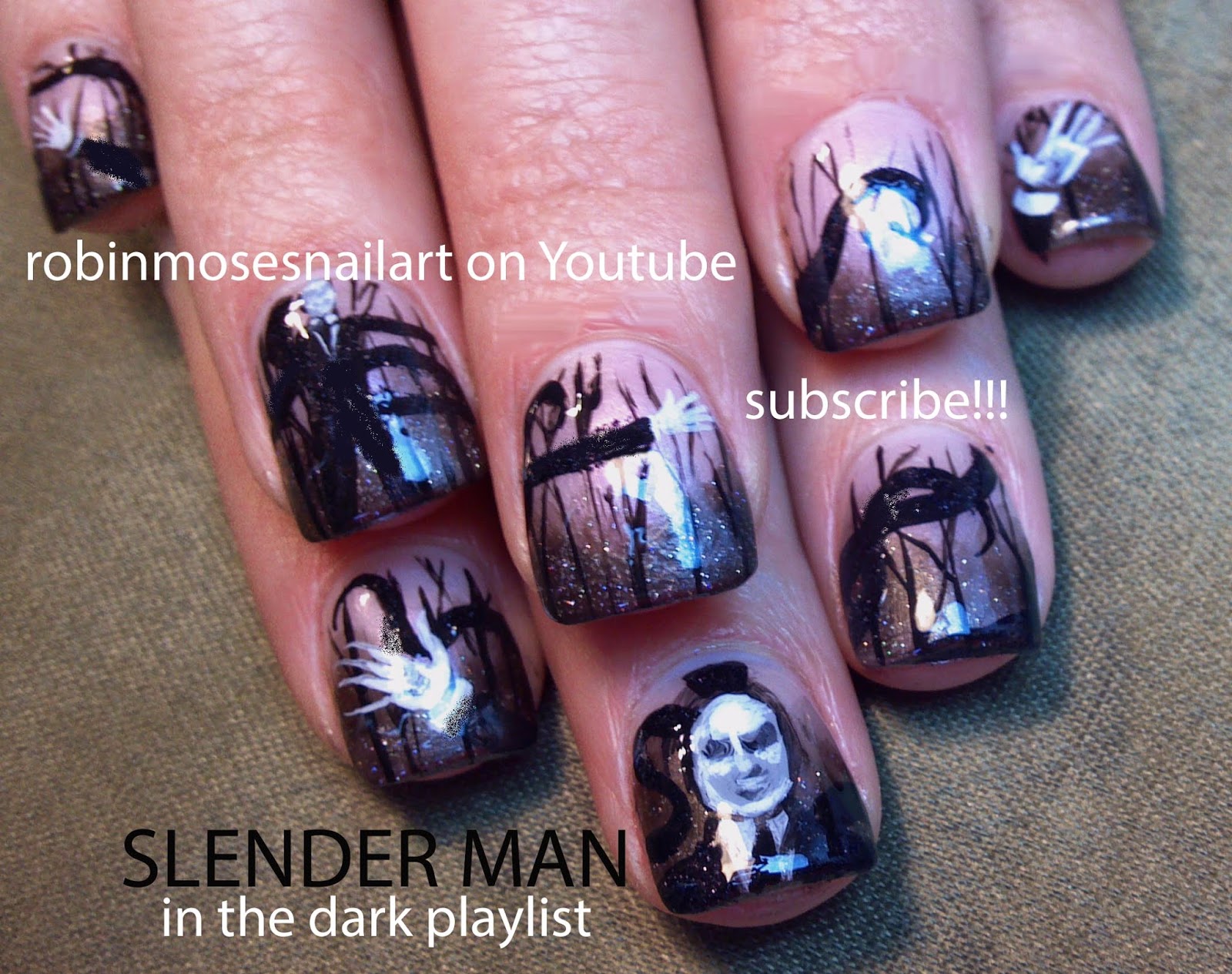 Nail Art by Robin Moses: "Scary Nail Art" "Halloween Nails" "scary ...