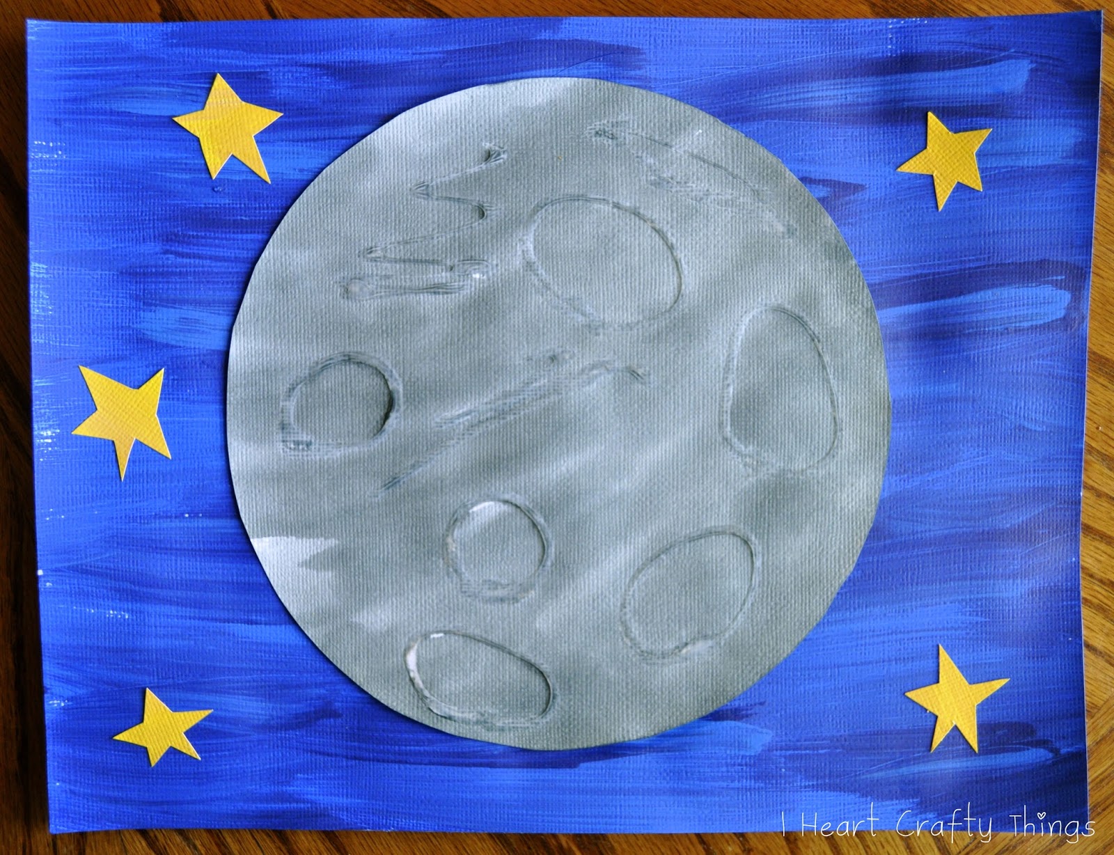 Eric Carle Inspired Moon Art (touch And Feel Textured Moon) - I Heart ...