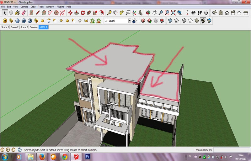 Tutorial mudah membuat atap dengan sketchup 3d | GUDANG SHARE & TUTORIAL