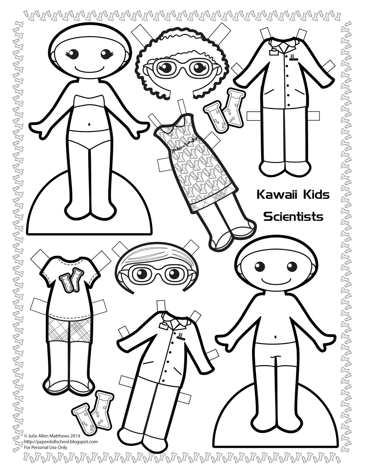 Paper Doll School: Kawaii Wednesdays - Science!