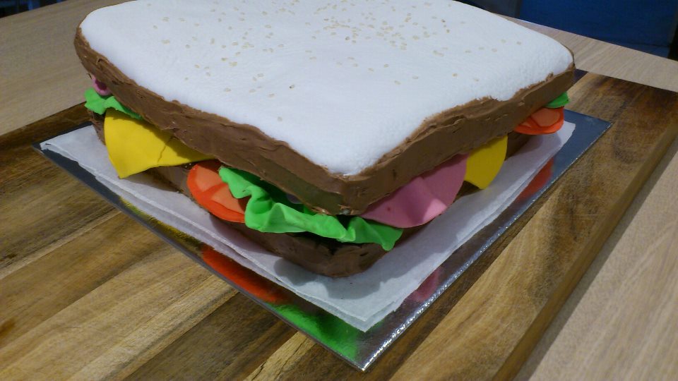 Paper and Pins... my handmade journey: Giant sandwich cake!