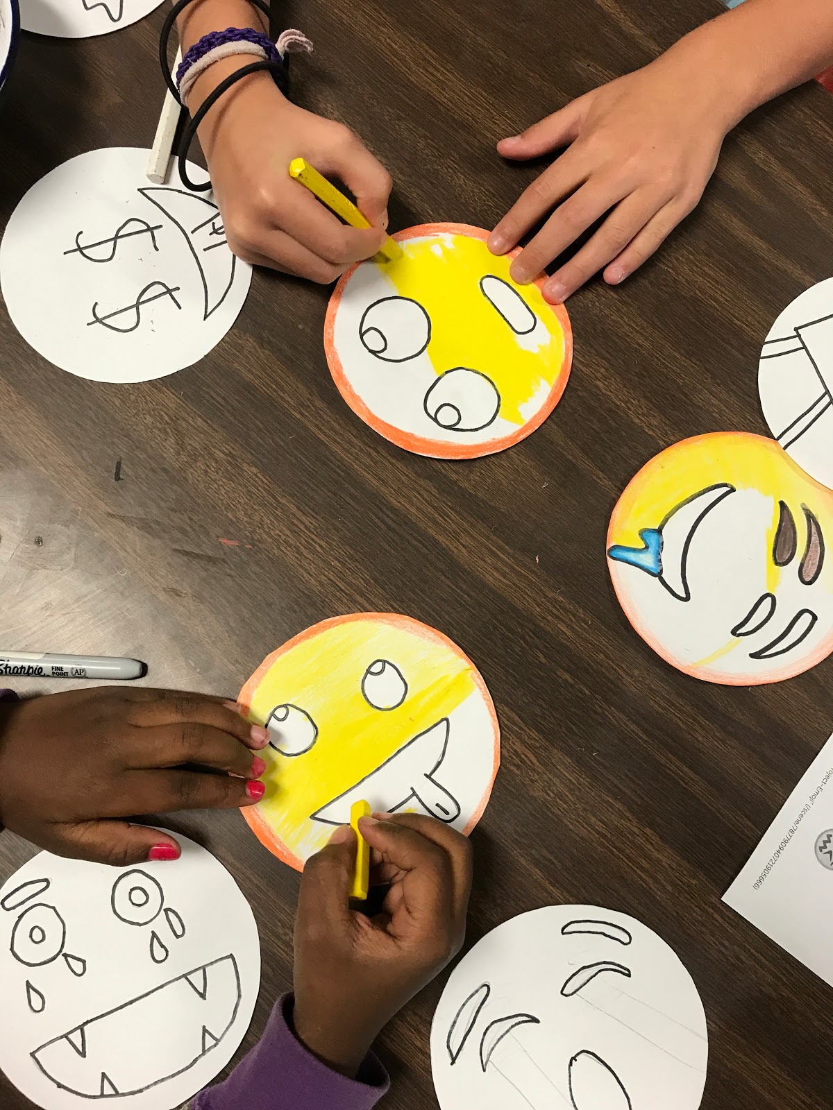 Elements of the Art Room: 4th Grade Pop Art Emojis 😄