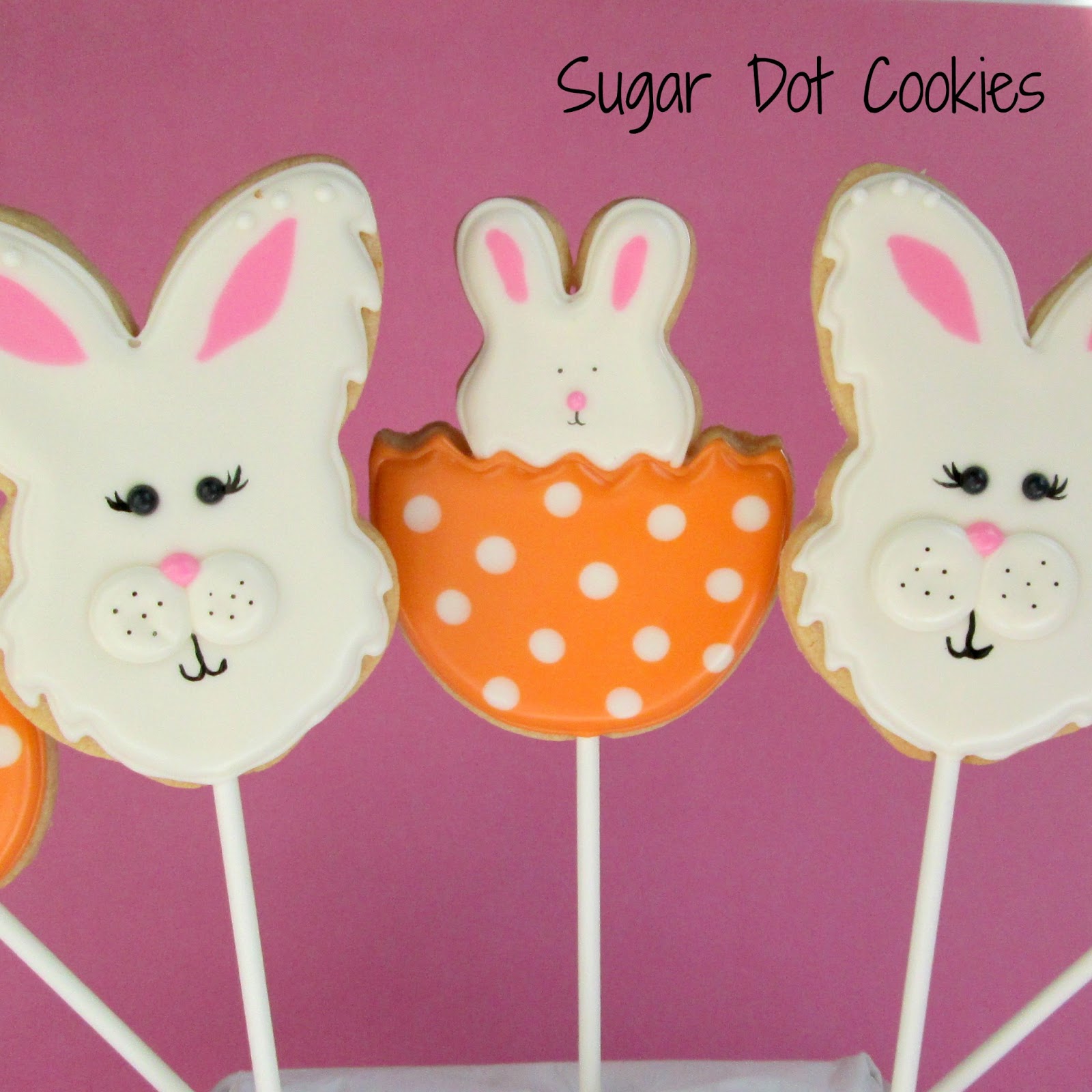 On the large bunnies - the eyelashes and mouths are painted on. (Pretty ...