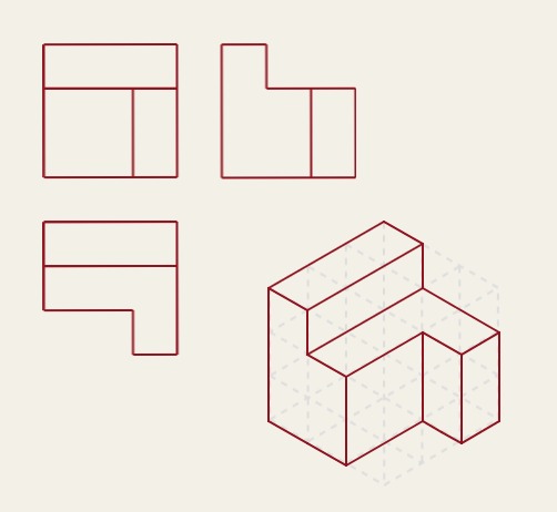 La isométrica y las figuras en perspectiva
