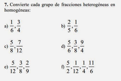 math4u: Fracciones homogéneas.
