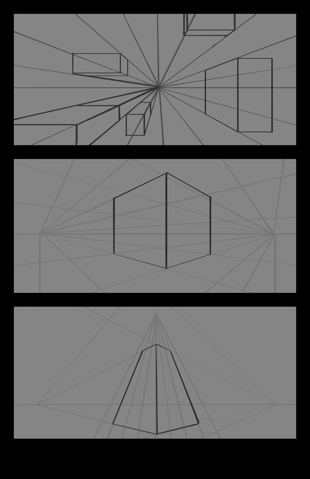 Almudena Díaz: One point, two point, three point perspective exercises