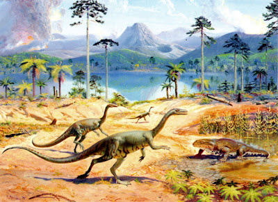 Zdeněk Burian: Coelophysis & Metoposaur