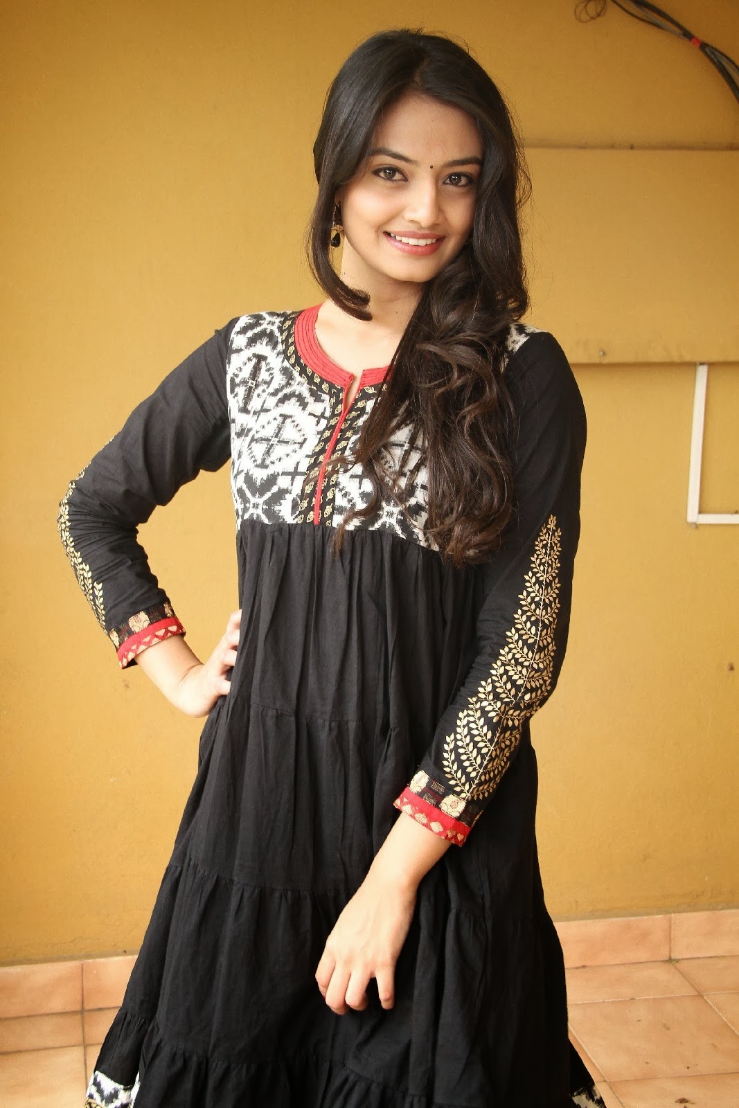 Actress Nikitha Narayan in black Churidar | Stylish Designer Sarees ...