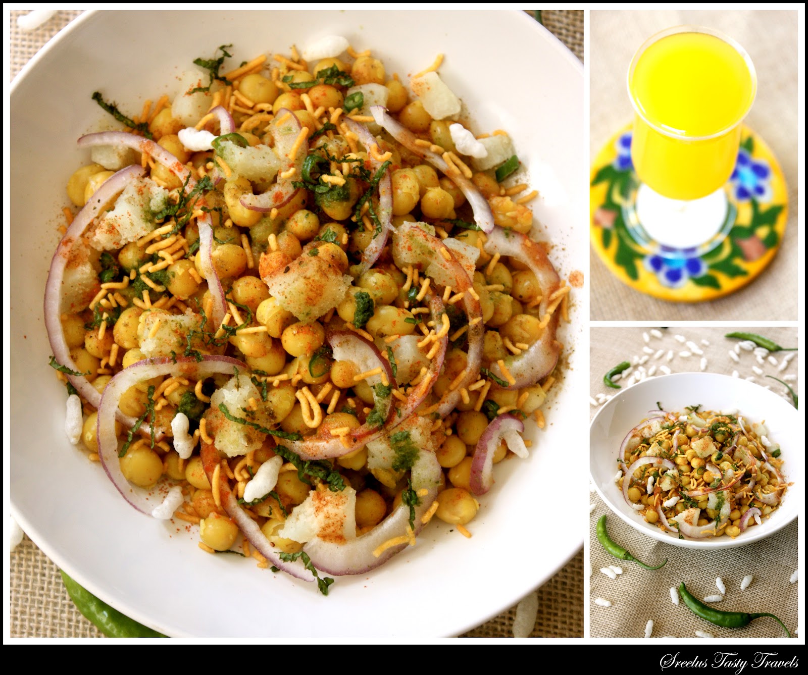 Sreelus Tasty Travels: Spicy & Tangy Batani/Vatana/Dried Yellow Peas Chaat