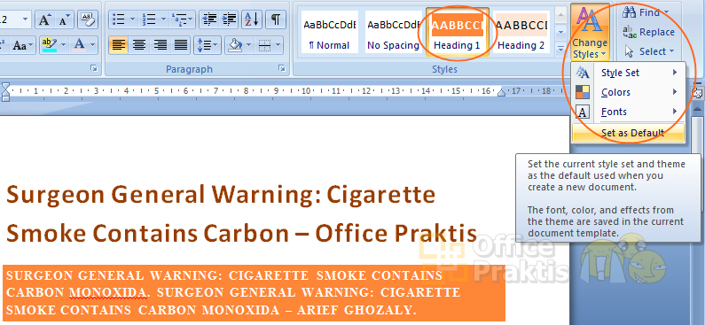 Fungsi Change Styles Di Ms Word Office Praktis fungsi-change-styles-di-ms-word-office-praktis