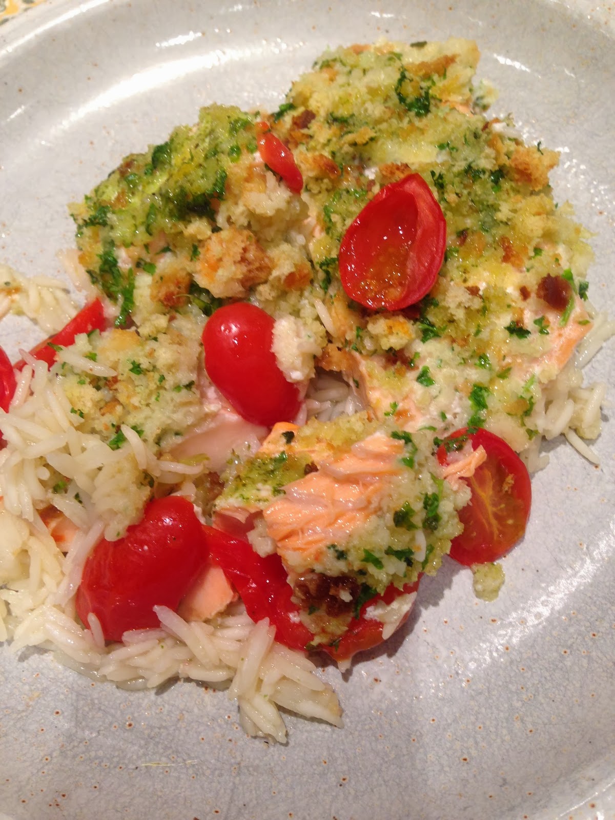 Mamma Britas matblogg: Laks og ris i langpanna