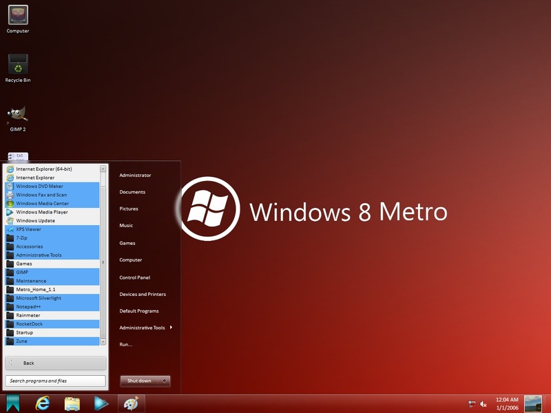 JustInfo: Windows 8 Metro SP1 New Edition