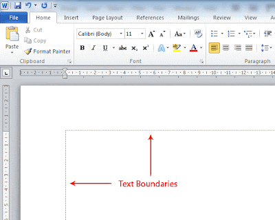 Mengaktifkan Pembatas Garis (Text Boundaries) Pada MS Word