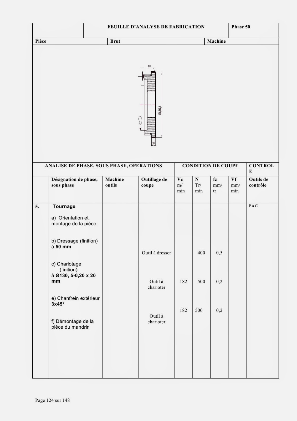 Technicien en Fabrication Mécanique: DOSSIER DE FABRICATION