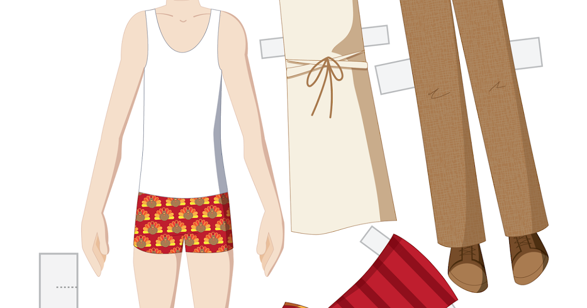 Paper Doll School: Thanksgiving Fashion Paper Doll - William
