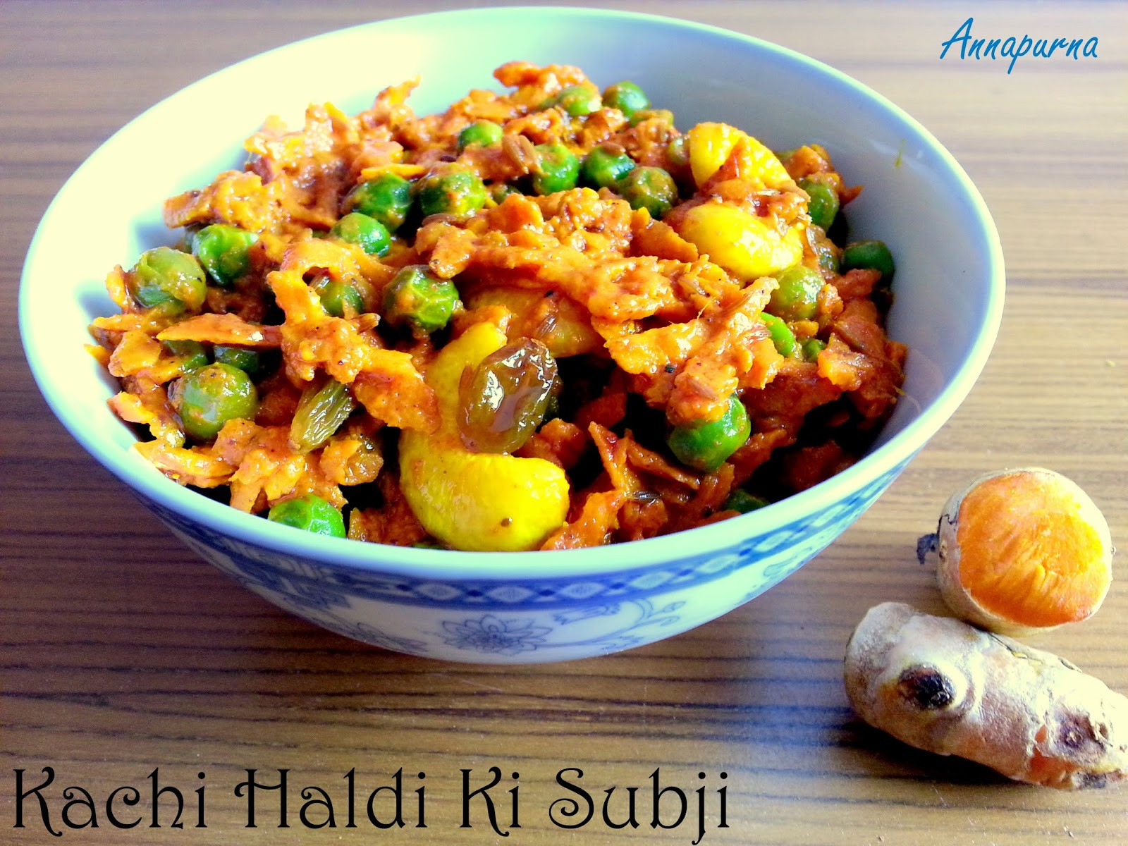 Annapurna: Kachi Haldi Ki Subji / Fresh Turmeric Curry Recipe