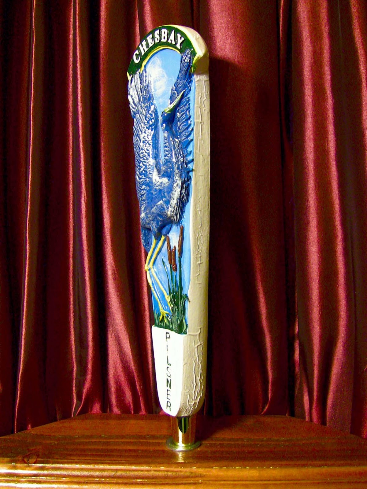 Tap Handle #445: Chesapeake Bay Brewing - Chesbay Pilsner