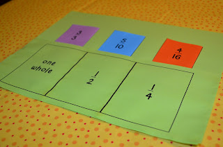 Literacy & Math Ideas: Make an Equivalent Fraction Game