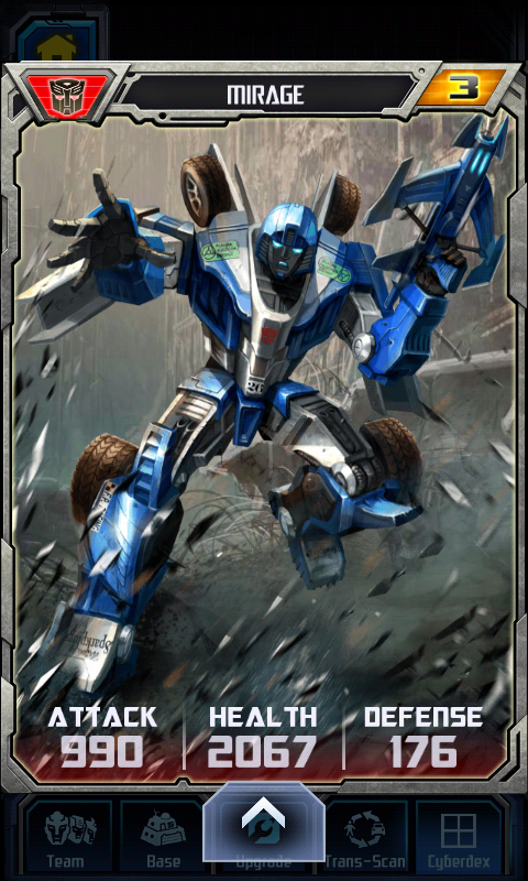 Cartas con poderes basados en el video game - Transformers Matrix