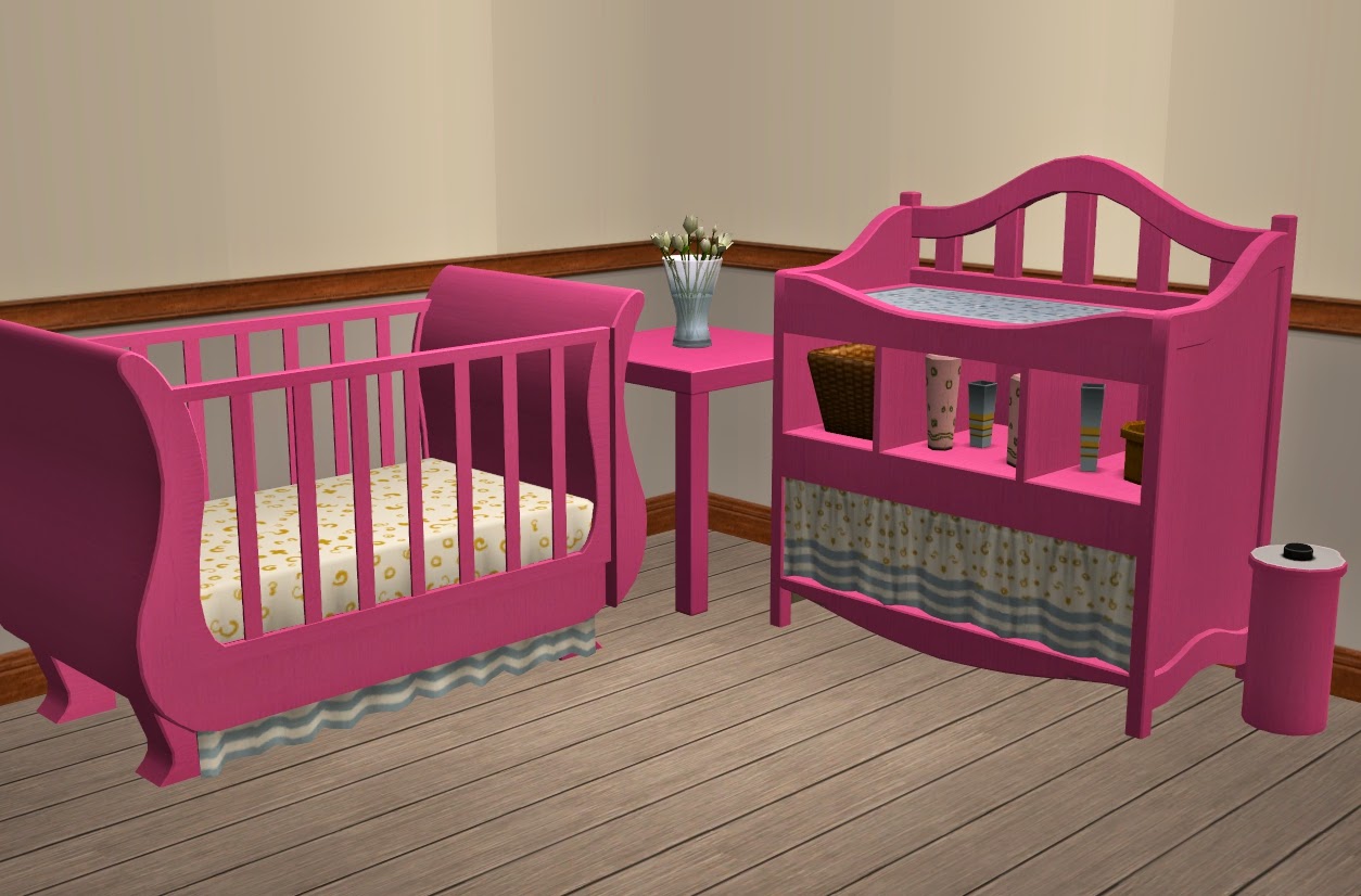 TheNinthWaveSims: The Sims 2 - Freetime Changing Table in LACK Recolours