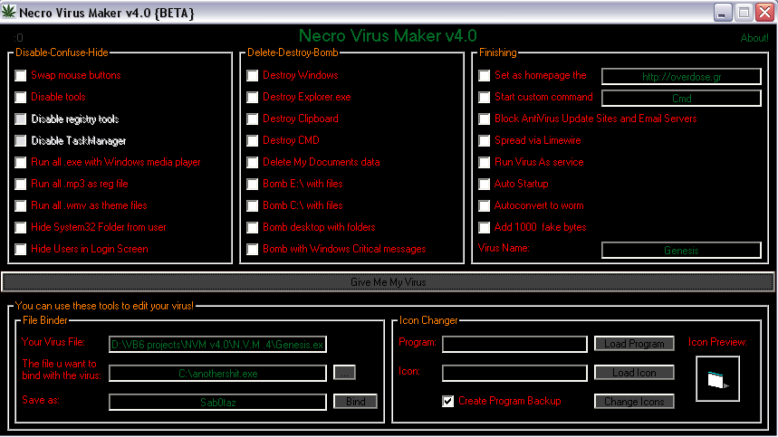 Necro Virus maker & Terabit Virus Maker