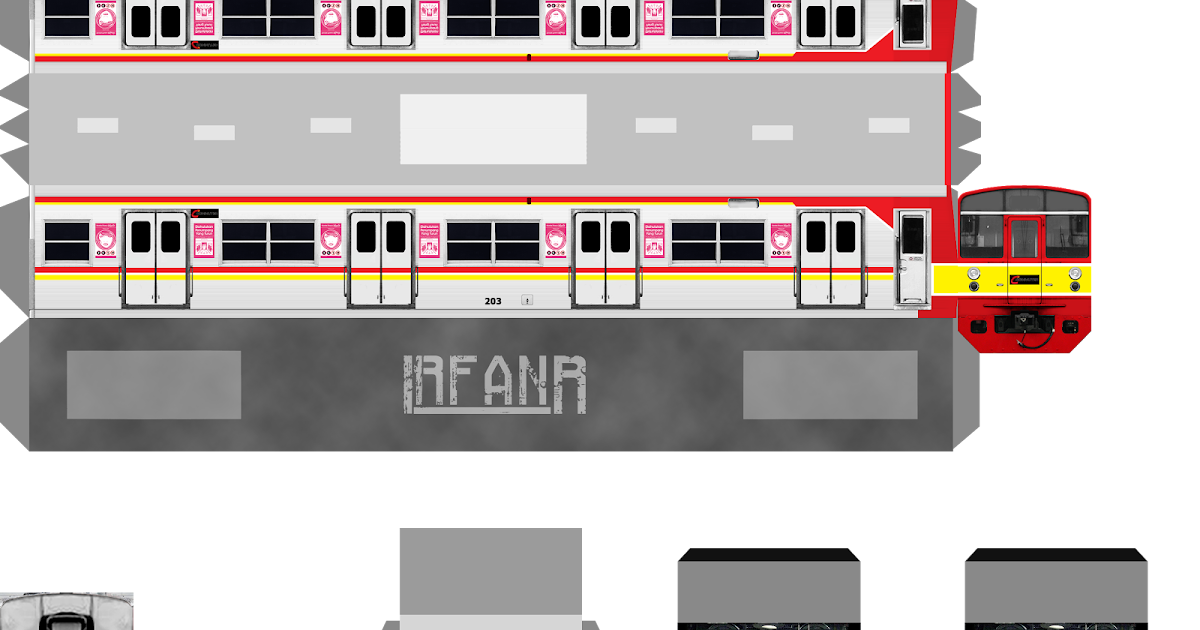 Papercraft Kereta Seri "KRL JR203" | Train and Bus PaperCraft Shop