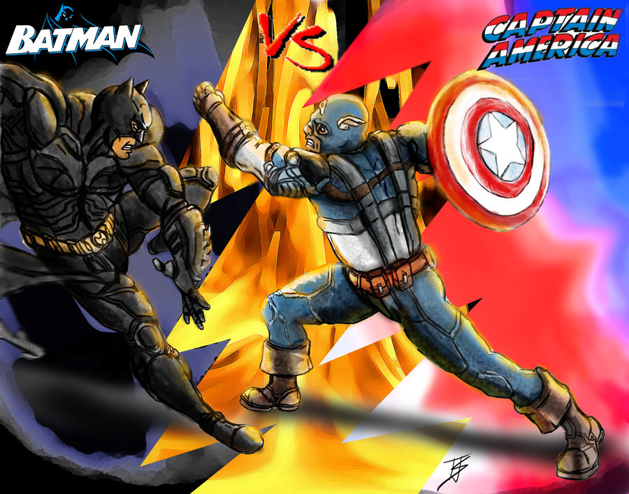 Captain America Vs Batman Drawings