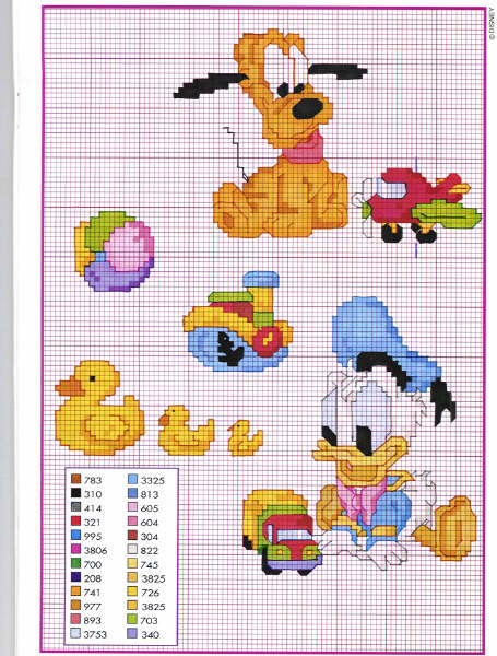 Punto Croce: Disney Babies 45 - Paperino e Pluto