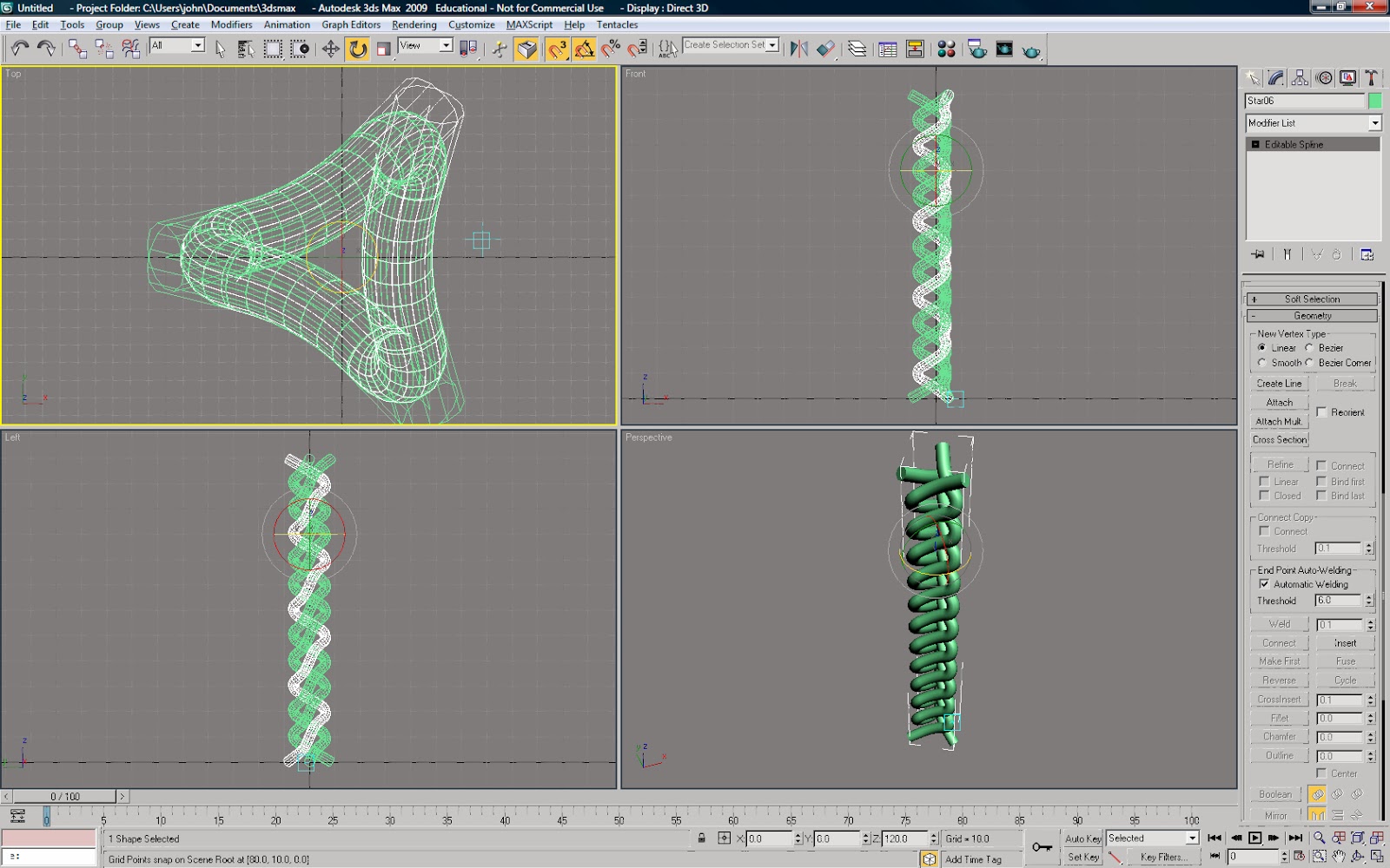 Kevin John's 3D Tutorials and Blog: Modeling a Tubular Braid / Braided ...
