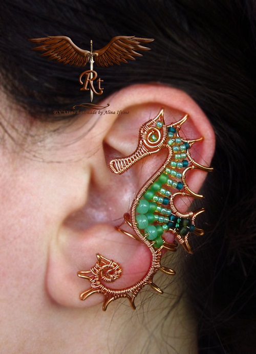 Wire Wrapped Ear Cuff Artistry by RockTime / The Beading Gem
