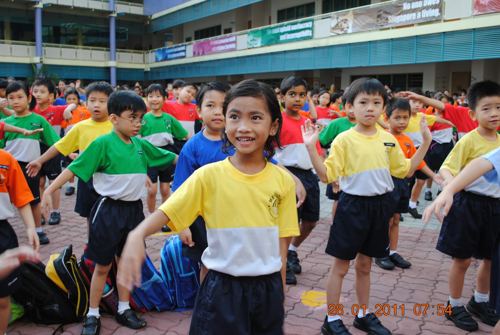 Meridian Primary School Singapore: Morning Exercise in Meridian Primary ...