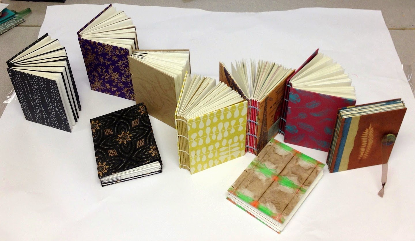 Art is the journey: Double needle coptic stitched book