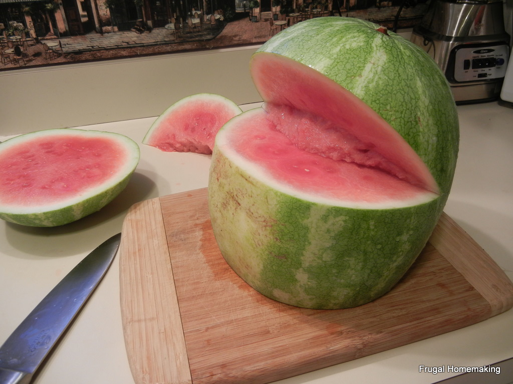 Frugal Homemaking: Shark-Shaped Watermelon Fruit Salad