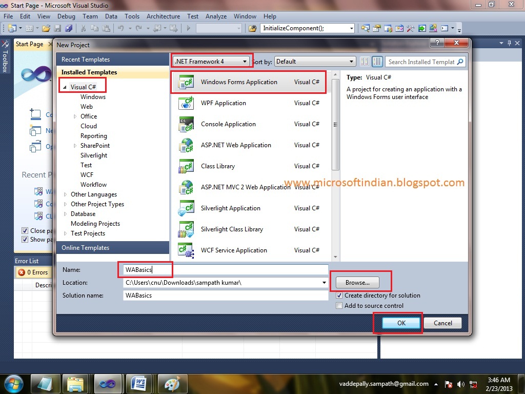 Sampath: Windows Forms Application