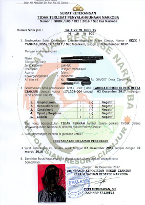 Cara Membuat Surat Keterangan Bebas Narkoba (SKBN) 2020 - Mister Tekno