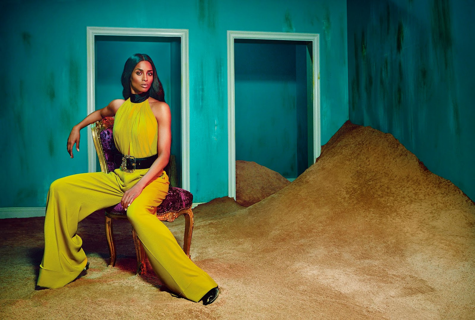 Ciara Models in stunning pictures for Roberto Cavalli.