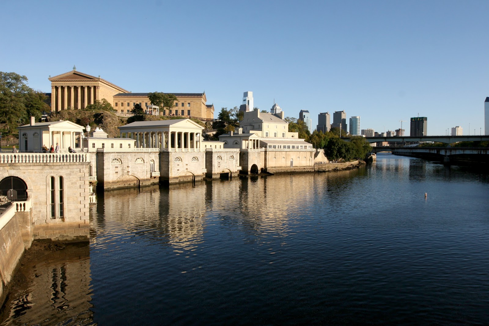 Philadelphia Waterworks, Museum of Art, Downtown, and Schuykill River ...