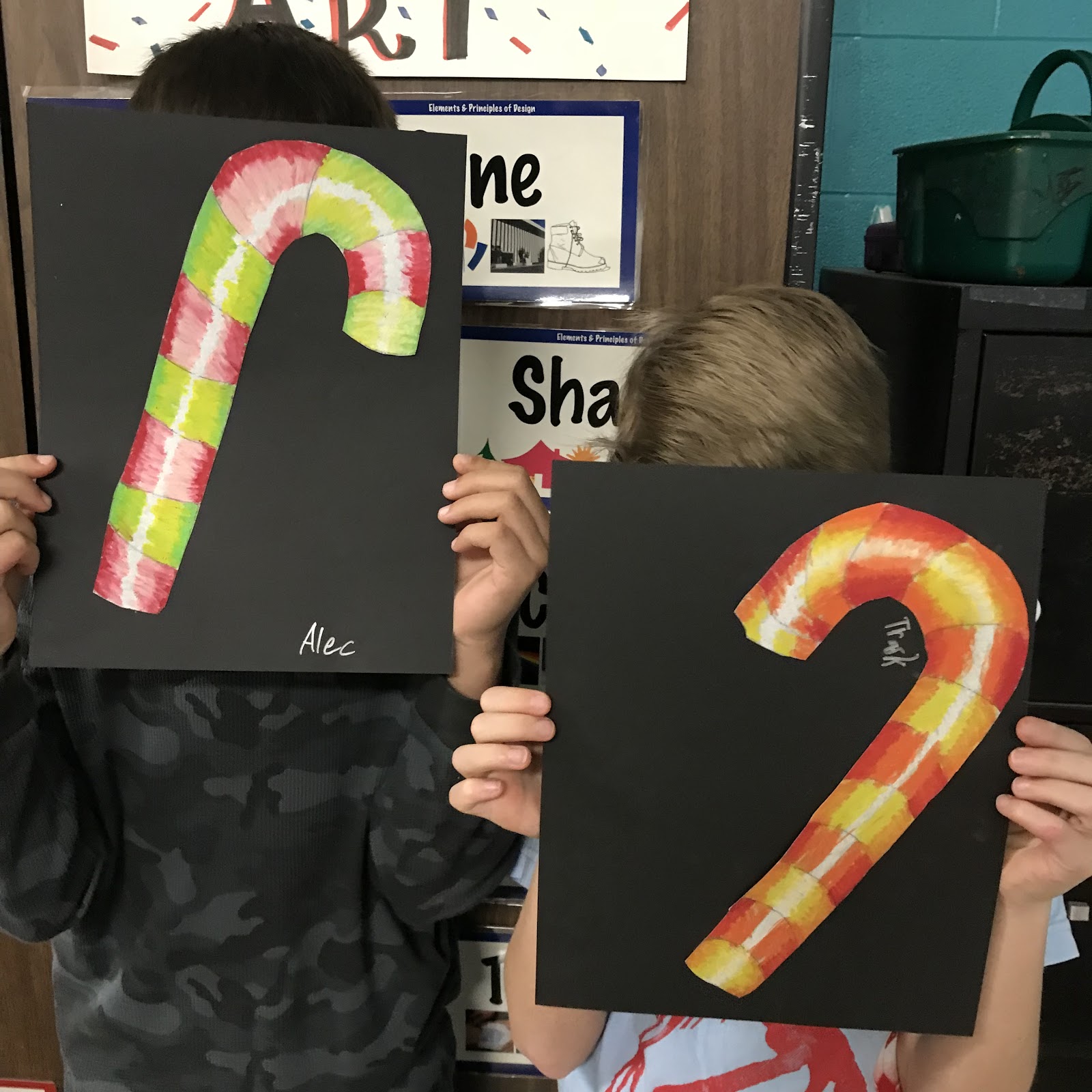 Elements of the Art Room: Blended Candy Canes take II