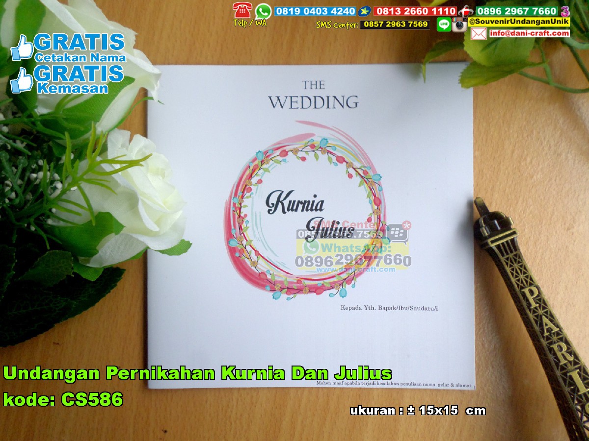 Undangan Pernikahan Kurnia Dan Julius | Souvenir Pernikahan