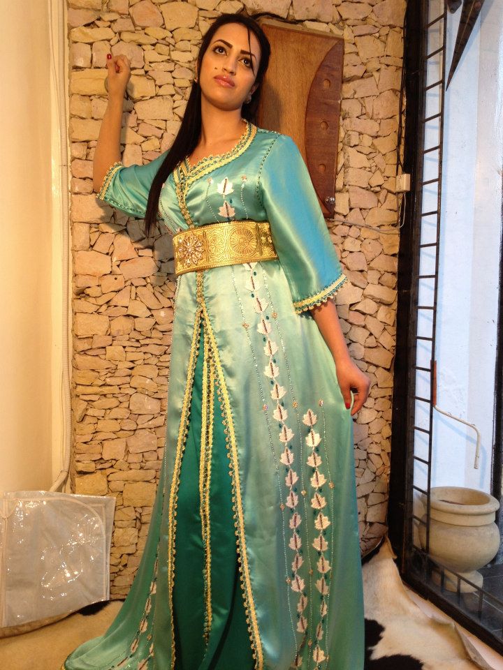 caftan traditionnel tlemcen - new caftan maghrebi 2014