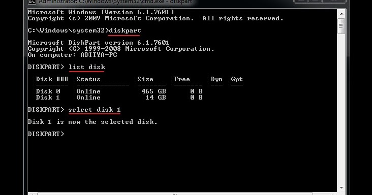 Cara Format Flashdisk (FD) Lewat CMD (Command Prompt) ~ pengertian ...